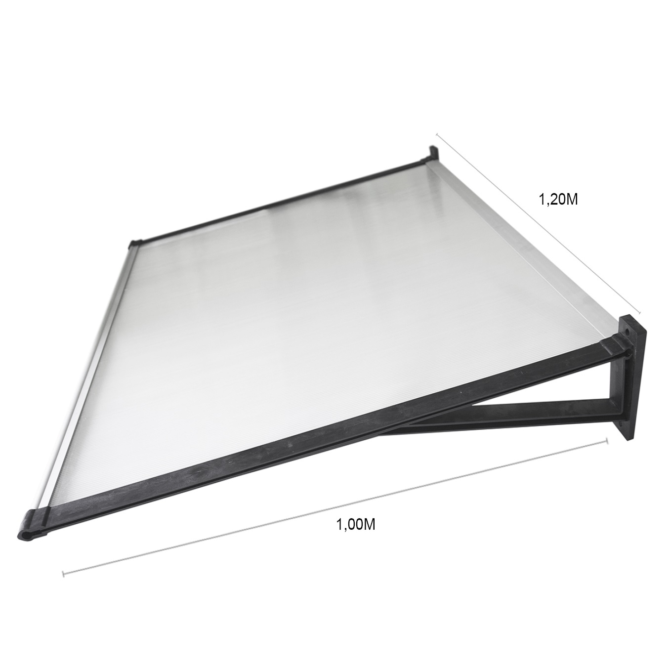 Alero Recto 1,0x1,20mts Transparente - FERRETERÍA LA FRAGUA