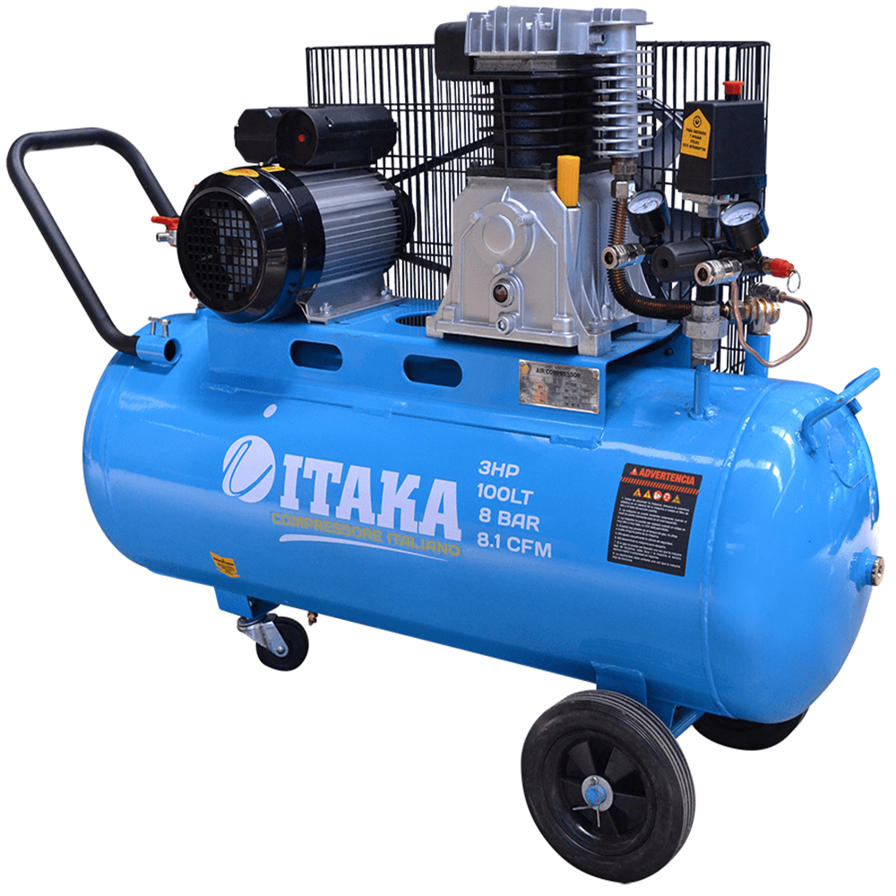 Compresor Horizontal 100L 3HP 220V - FERRETERÍA LA FRAGUA